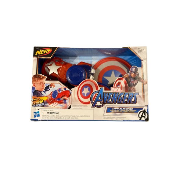 Hasbro | Toys | Marvel Avengers Captain America Nerf Power Moves Shield ...